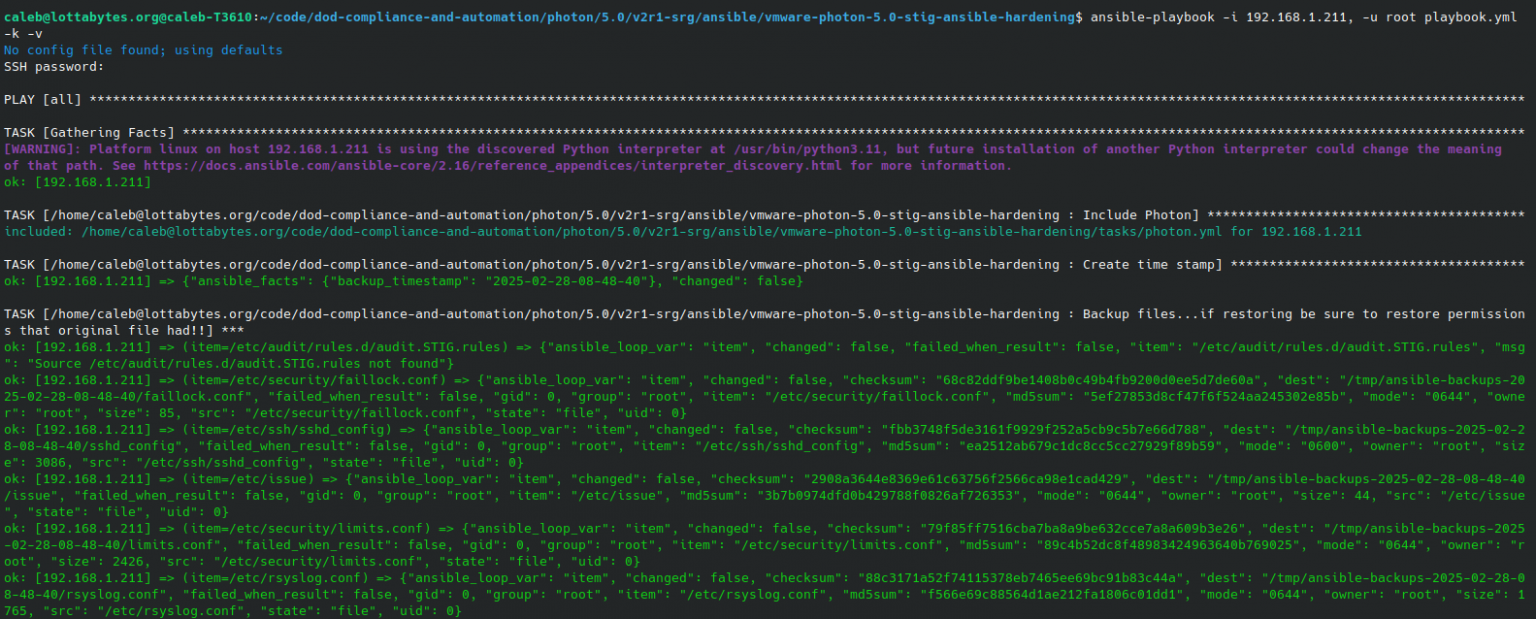 Application of STIG Baseline to VMware Photon – Lottabytes